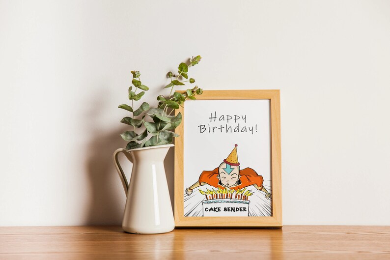 Atla Birthday Card Humorous Comic Book Design for Superhero Fans ...