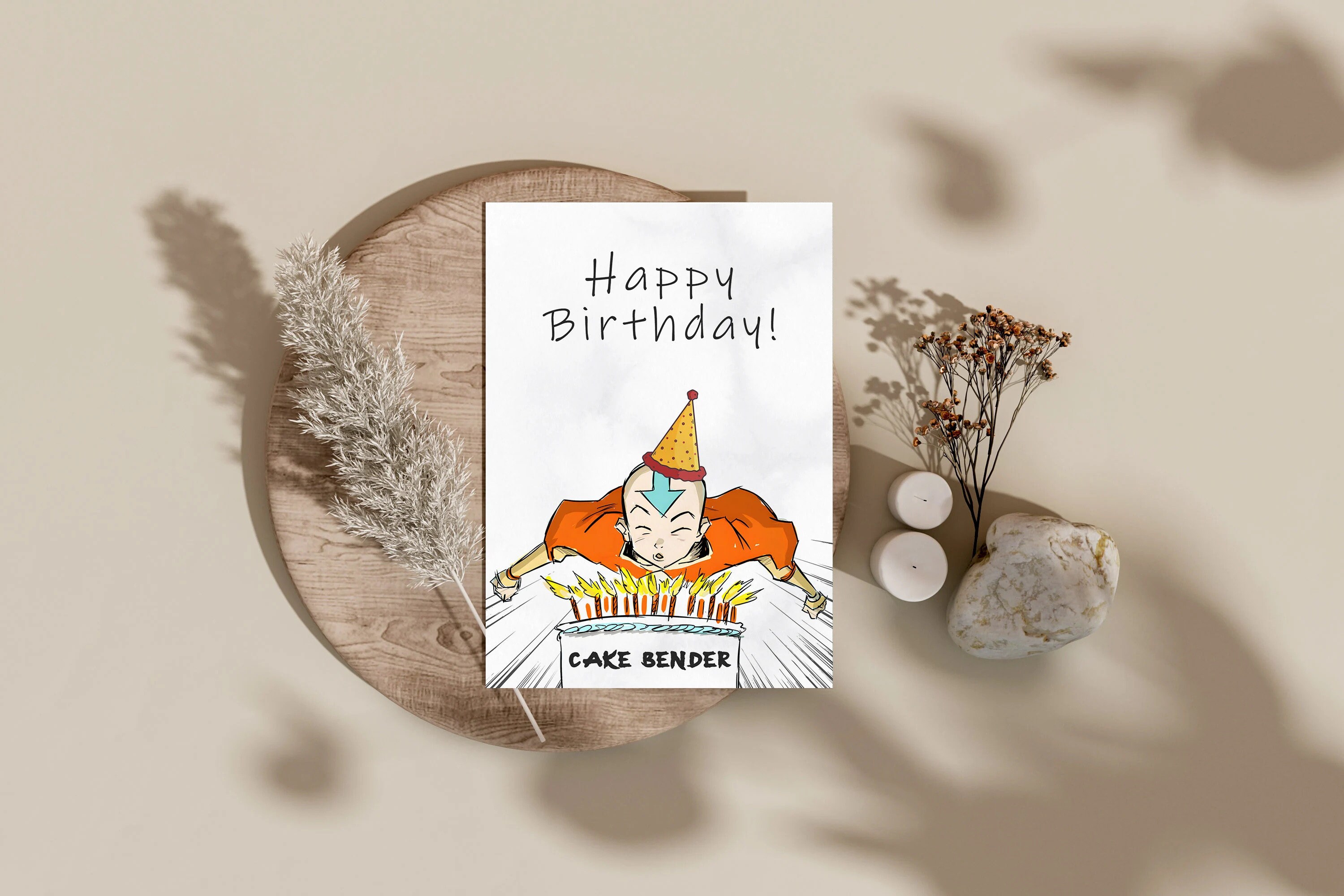 Atla Birthday Card Humorous Comic Book Design for Superhero Fans ...