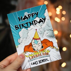 Atla Birthday Card, Printable Comic Card for Fans, Fun Digital Download ...