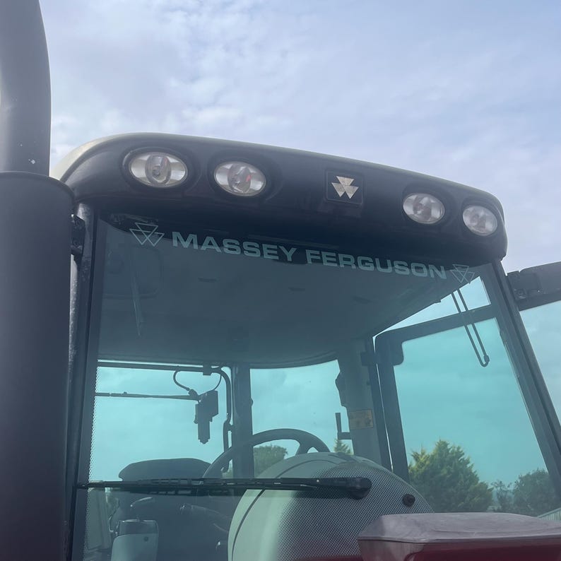Massey Ferguson Tractor Cab Sunstrip Window Windscreen Sticker Decal ...
