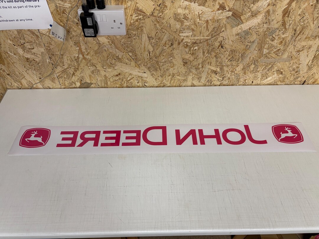 John Deere Tractor Sunstrip Window Windscreen Sticker Decal Vinyl Pink ...