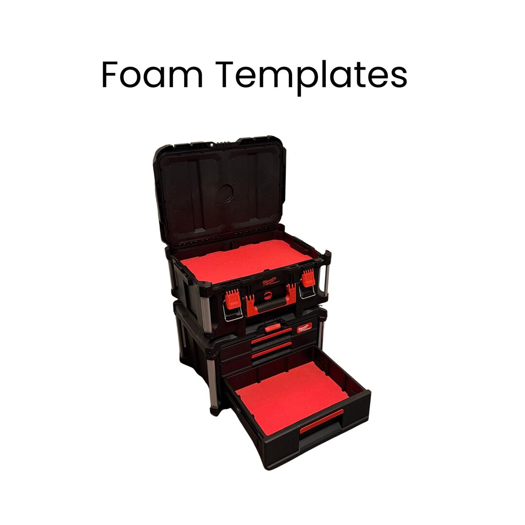 Milwaukee Packout Foam Templates DXF – 2 1 Drawer & Large Tool Box Set ...