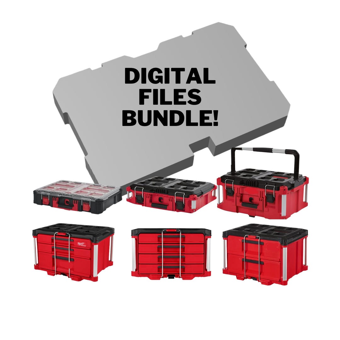 Toolbox Foam Insert Cut Files: CNC & Laser Templates (6-pack) (digital ...