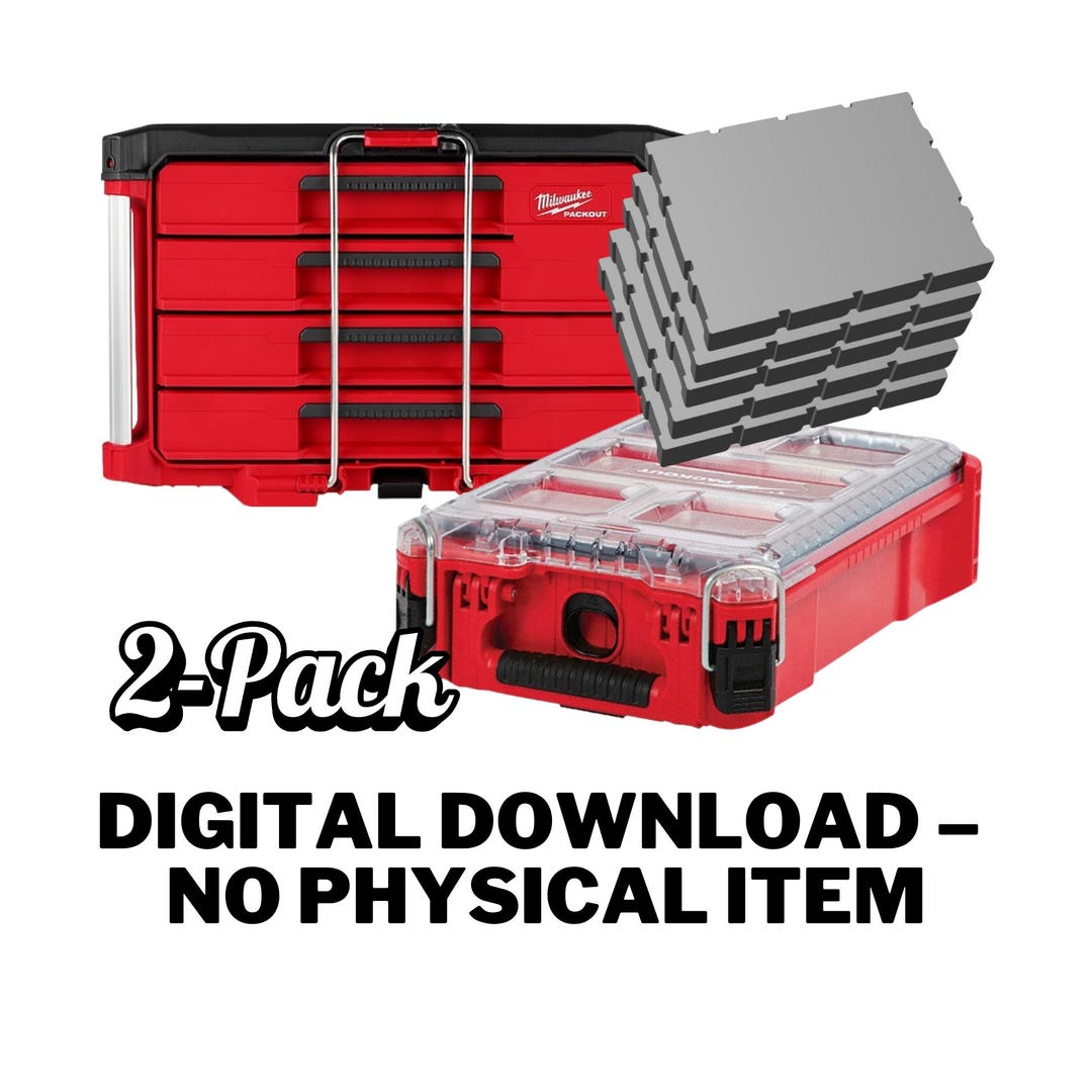 Packout Foam Insert Templates: Compact Organizer, 4-drawer - CNC ...