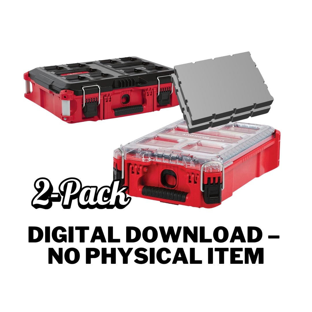 Milwaukee Packout Small Toolbox + Compact Organizer Foam Templates ...