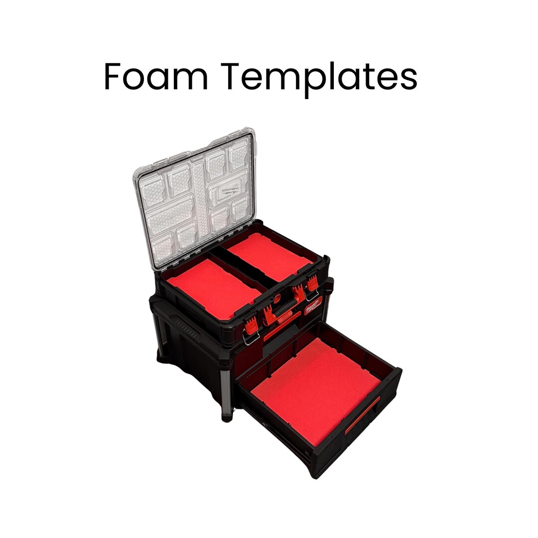 Milwaukee Packout Foam Templates DXF – 2 Drawer Tool Box & Organiser ...