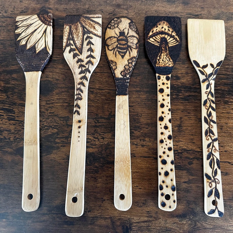 Wood Burned Spoons - Etsy