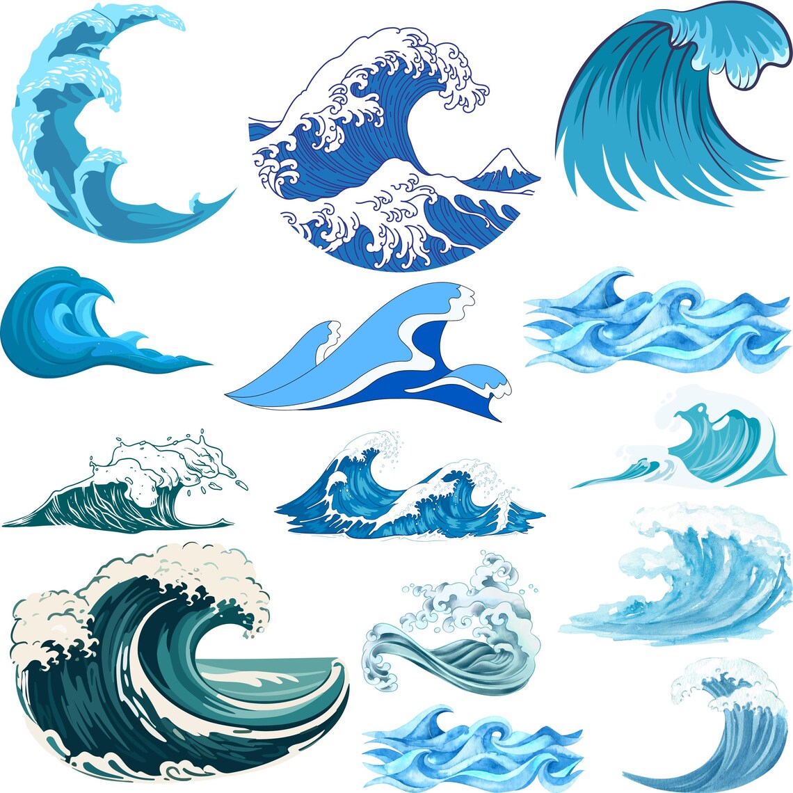 Wave Svg Bundle, Tidal Waves Svg, Nautical Svg, Wave Clipart , Wave ...