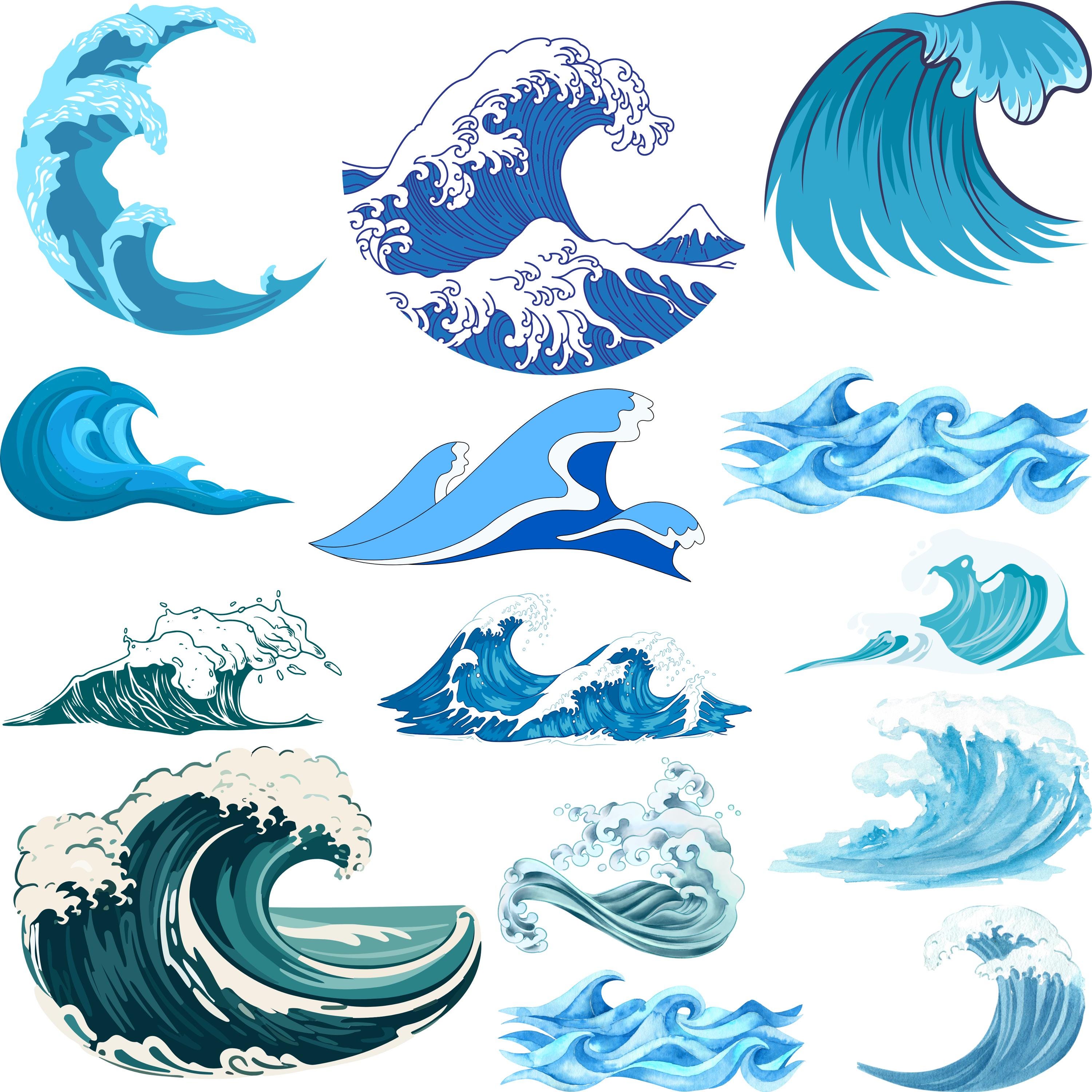 Wave Svg Bundle, Tidal Waves Svg, Nautical Svg, Wave Clipart , Wave ...