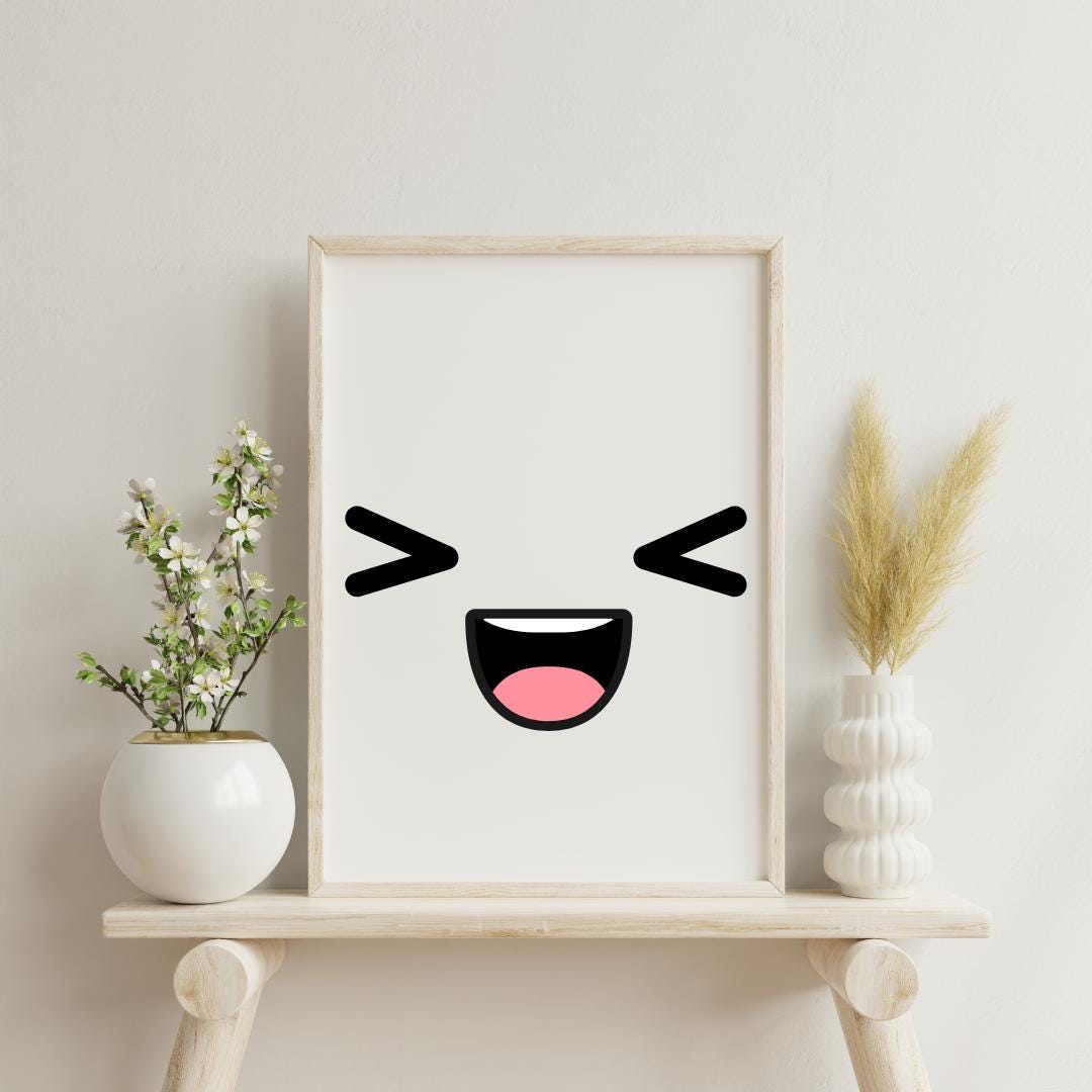 Kawaii Faces SVG Bundle, Cartoon Emoji Face Svg Faces Digital, Emoji ...