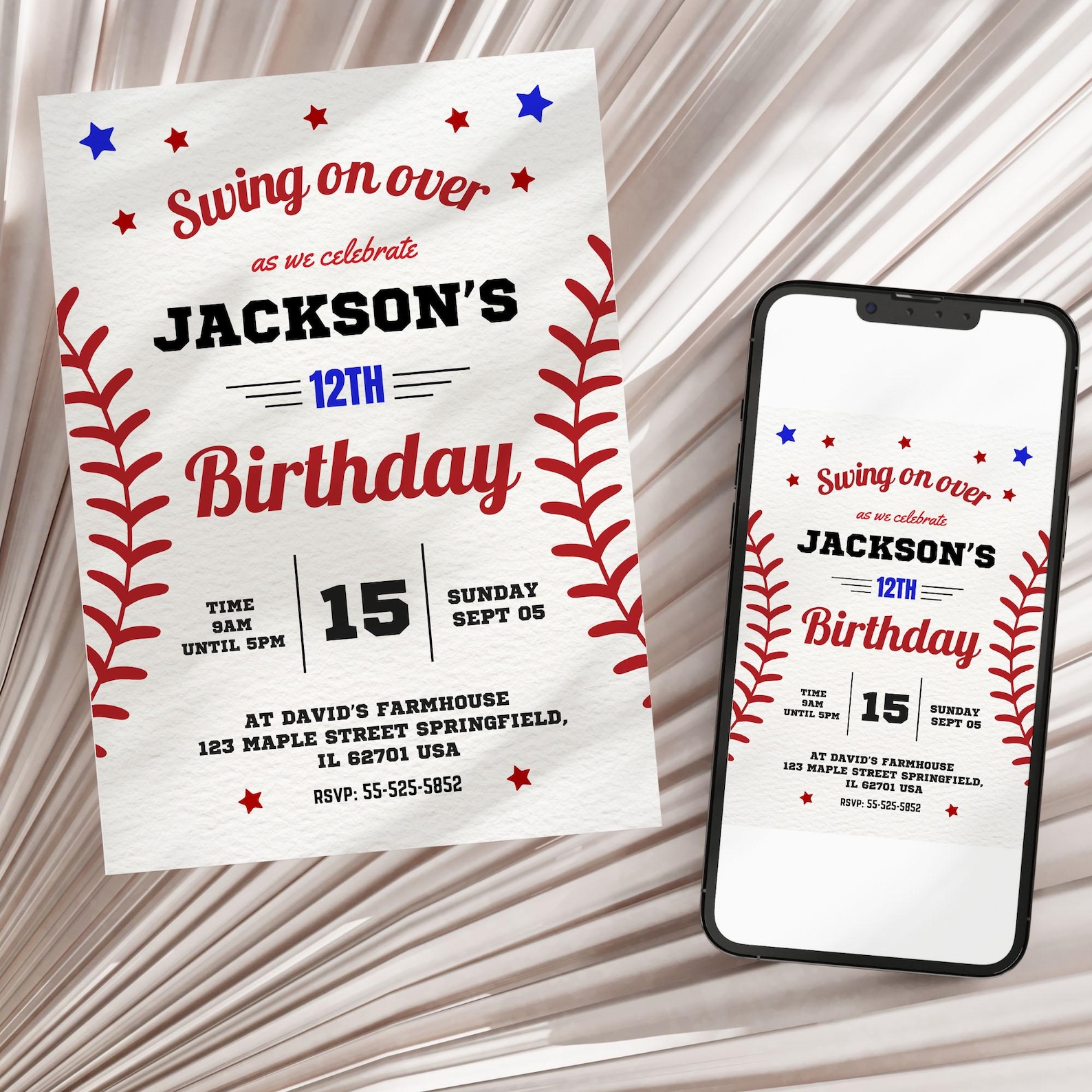 Baseball Birthday Invitation Template, Rookie of the Year Invite ...