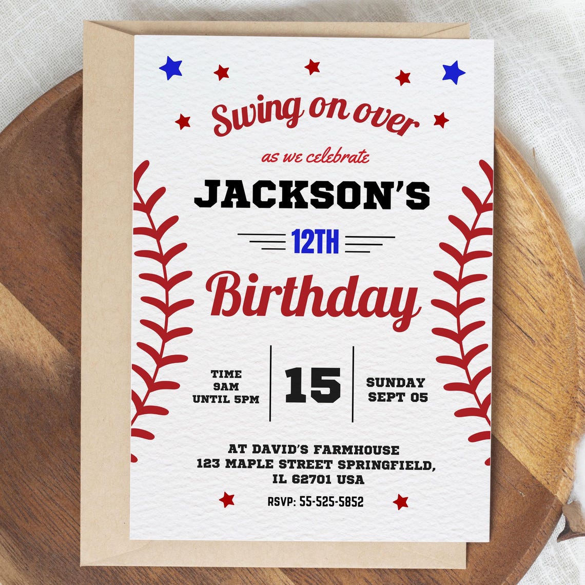 Baseball Birthday Invitation Template, Rookie of the Year Invite ...