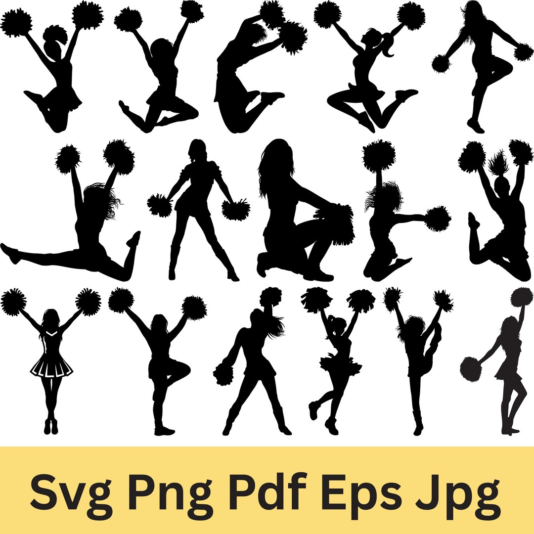 Cheerleader Svg Bundle, Cheerleader Cut Files for Cricut, Cheerleader ...