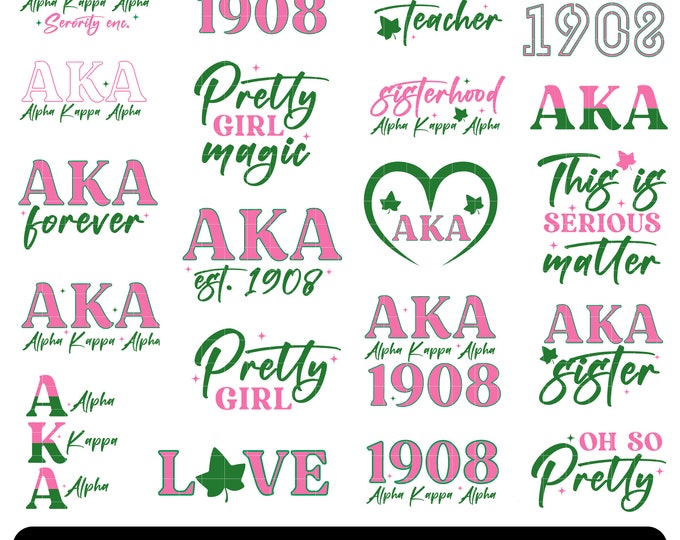 Aka Svg, Aka Svg Bundle, Aka Png, Alpha Kappa Alpha Svg, Alpha Kappa ...