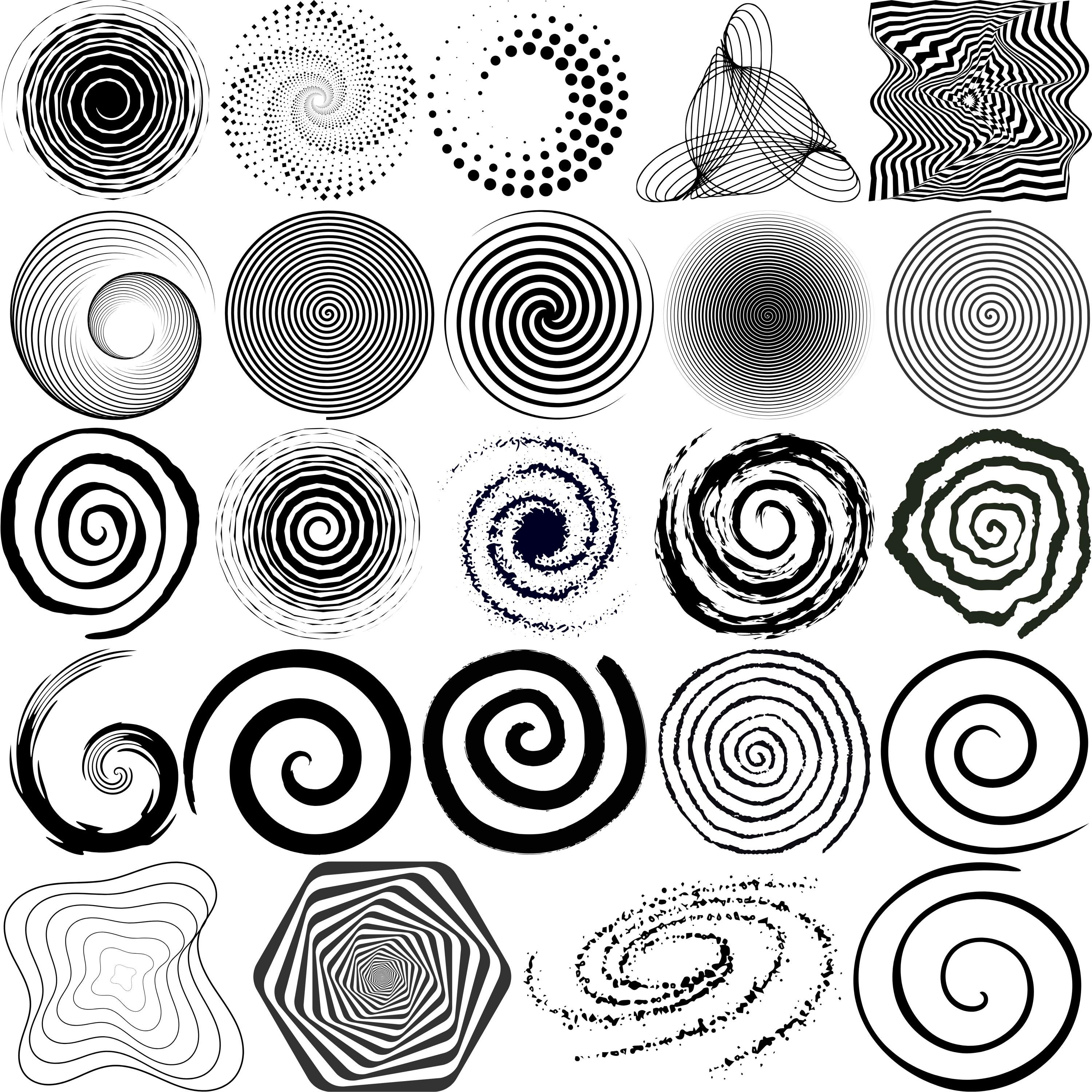 Spiral SVG Bundle, Spiral Clipart, Hypnotic Spiral Svg, Swirl Svg ...