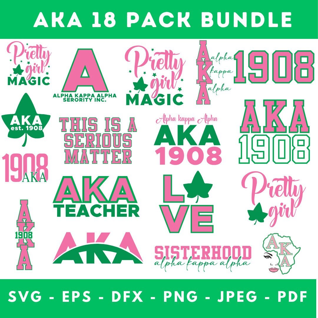 AKA Png, AKA Svg, Aka Letters Svg, Alpha Kappa Alpha Sorority Svg ...