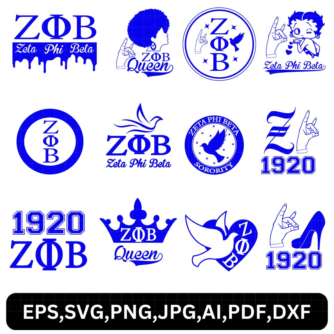 Zeta Phi Beta Svg Bundle, Zeta Phi Beta Sorority Svg, 1920 Zeta Phi Beta Sign Svg, ZPB Logo Png ...