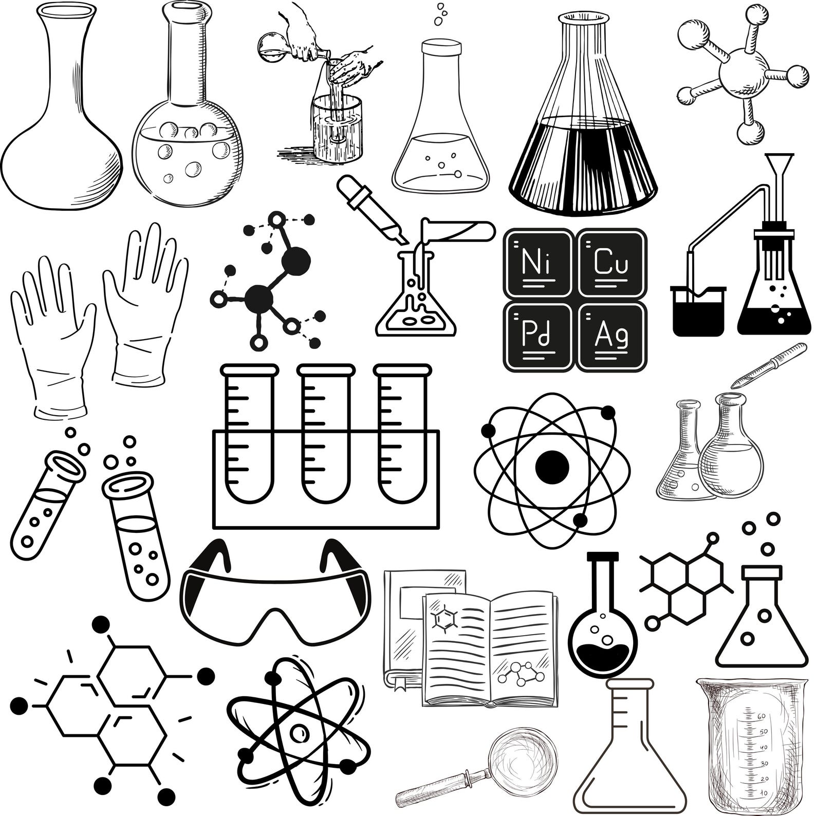 Chemistry SVG Bundle, Test Tube Chemical Svg, Chemistry Clipart ...