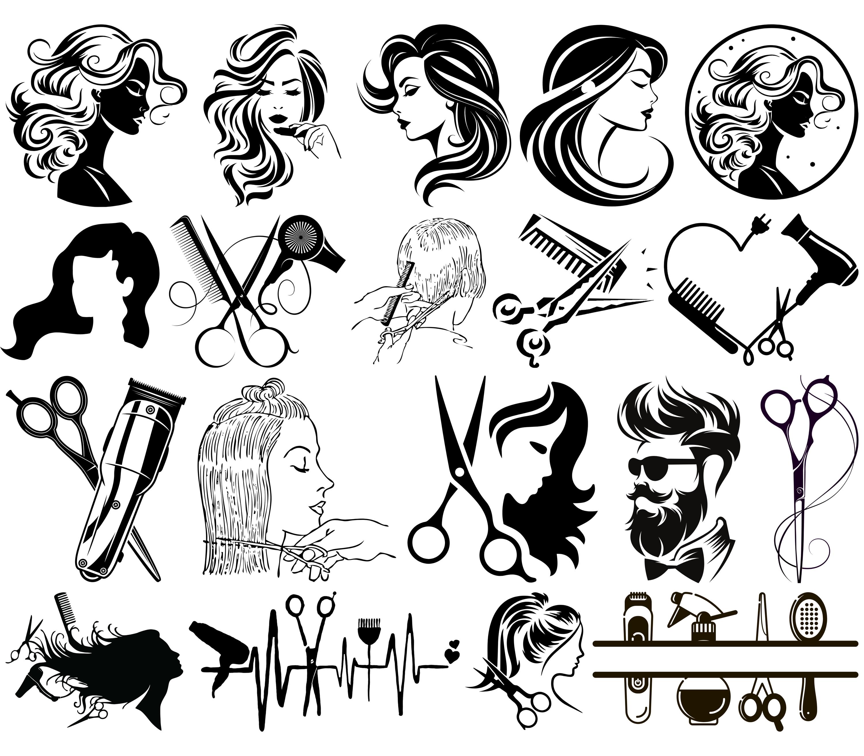 Hairdresser SVG Bundle, Hair Salon Svg, Hairdresser Clipart ...