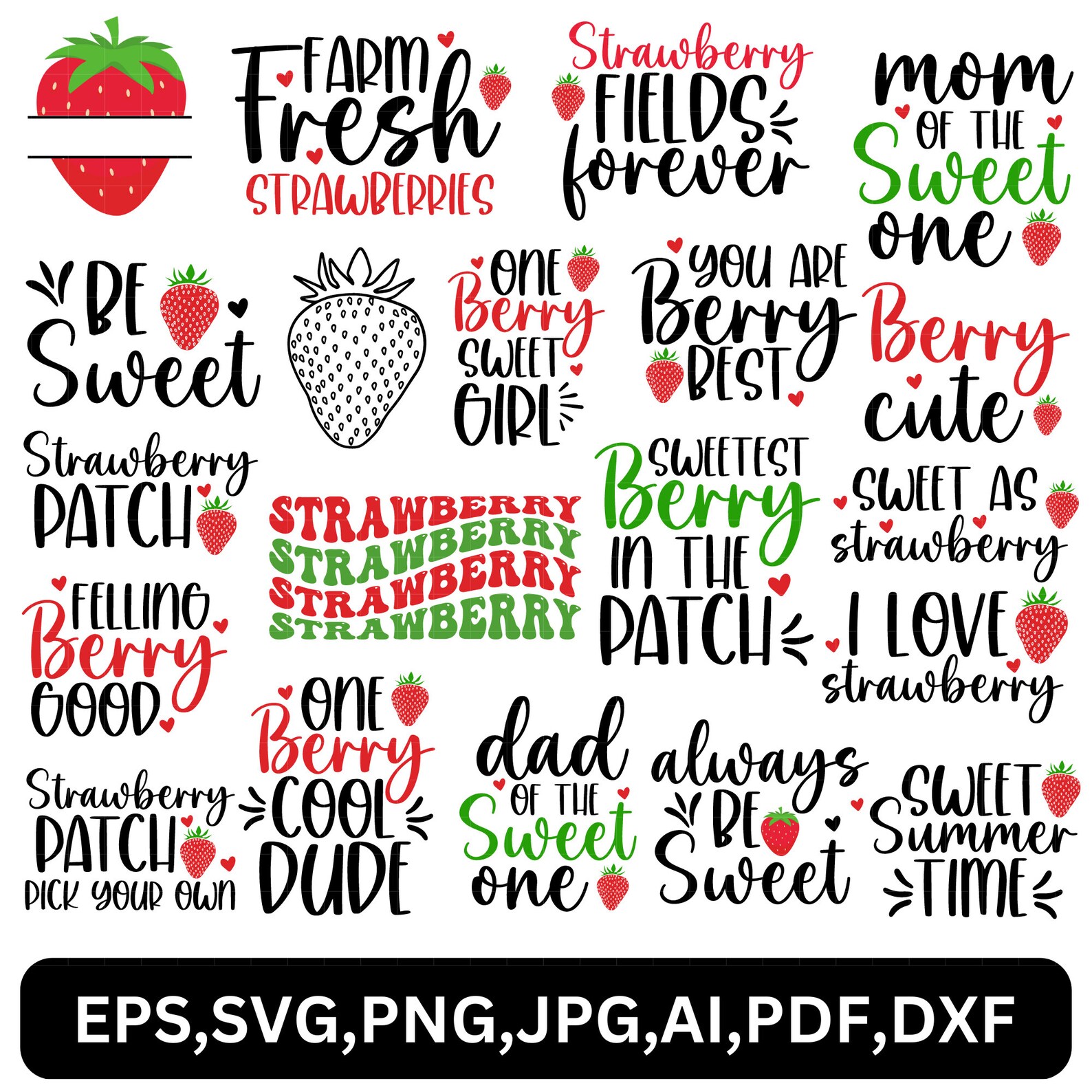 Strawberry Svg, Strawberry Quotes Svg, Strawberry Clipart, Fruit Svg ...