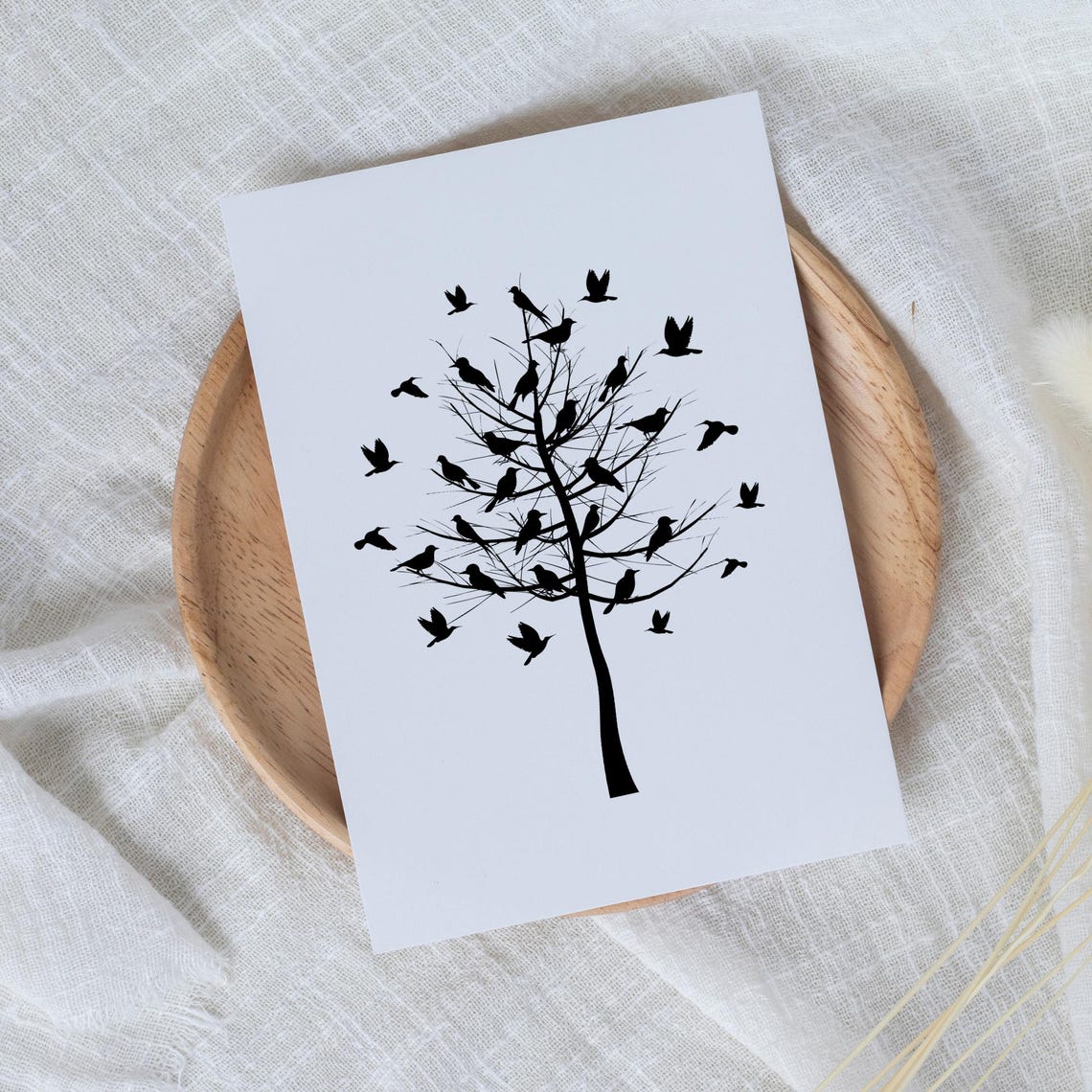 Bird on Branch Svg Bundle, Bird on Tree Svg, Tree Branch Svg, Birds on ...