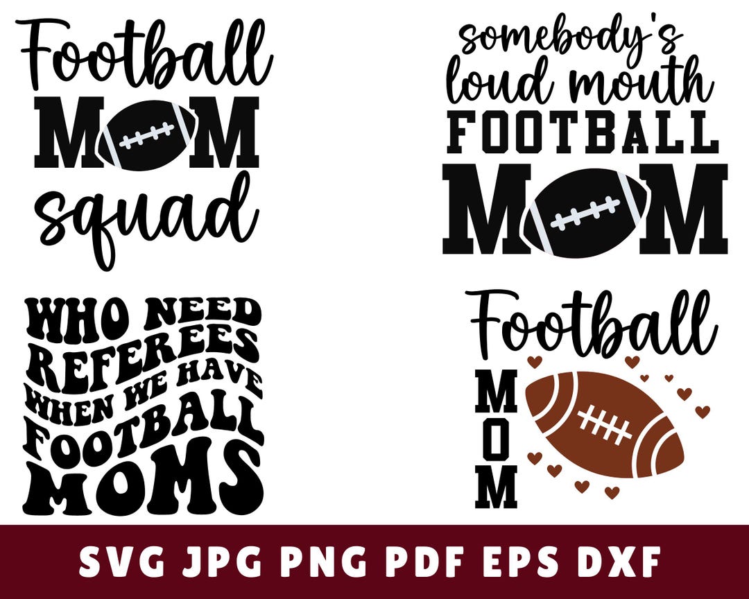 Football Mom SVG, Football Shirt Svg, Supportive Mom, American Football ...