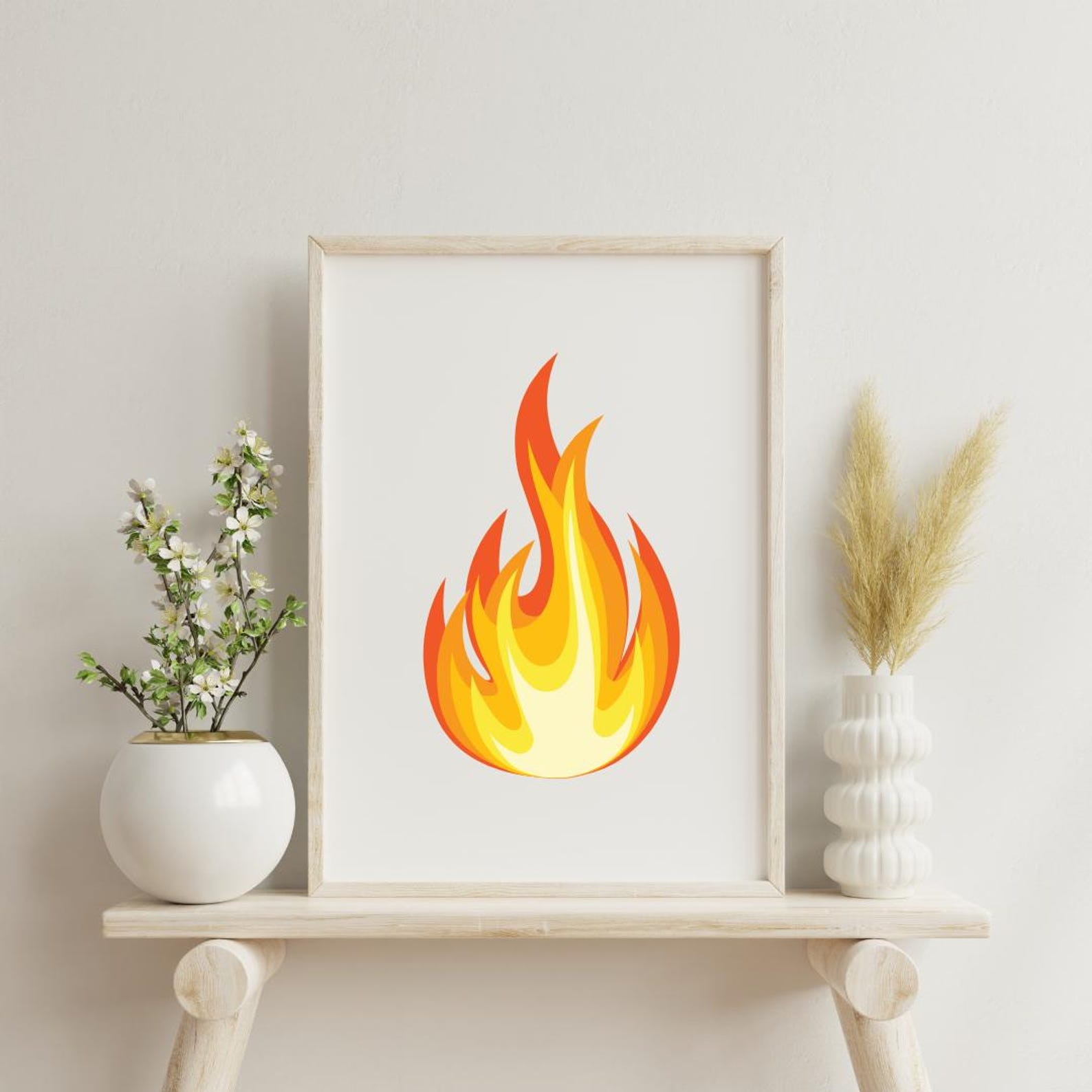 Fire Flame SVG Bundle, Flames Silhouette, Fire Flames Cut Files for ...