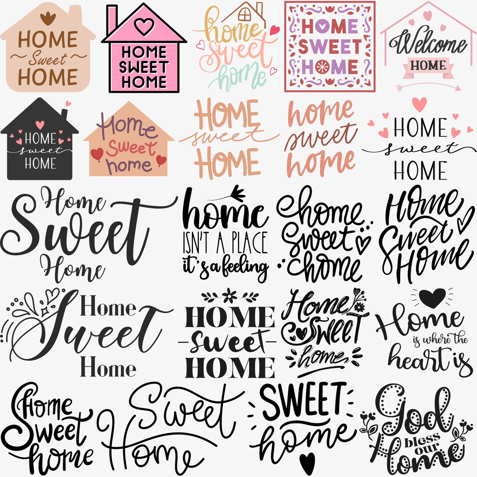Home Sweet Home Svg Bundle, Welcome Sign Svg, Welcome Svg, Home Sweet ...