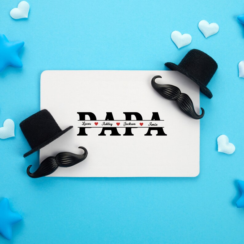 Dad Split Name Frame Svg, Dad Kid Names Svg, Papa Split Name Monogram ...