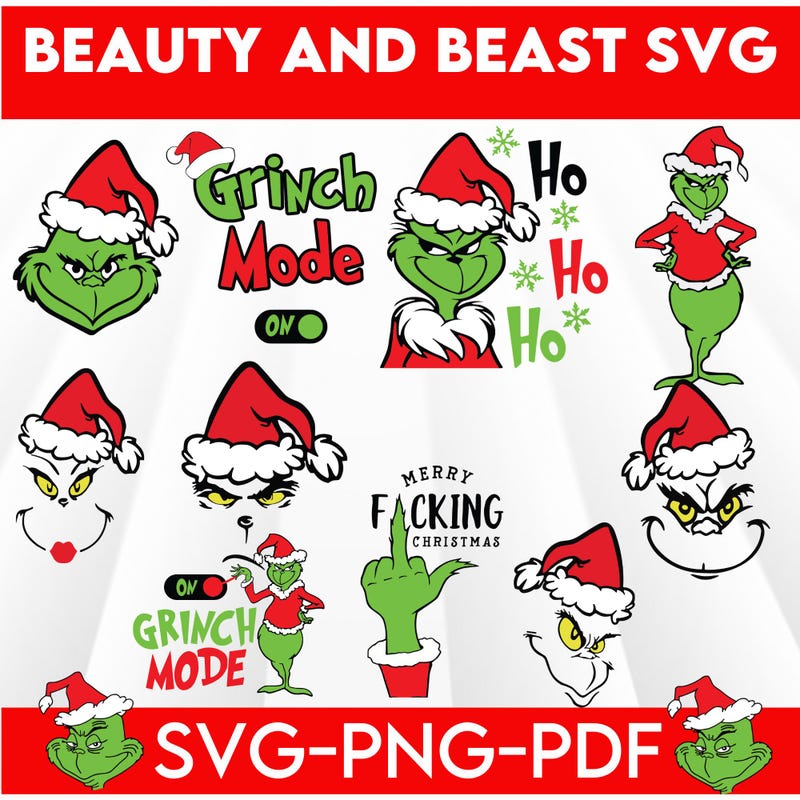 Grinch Full Body Clipart - Etsy