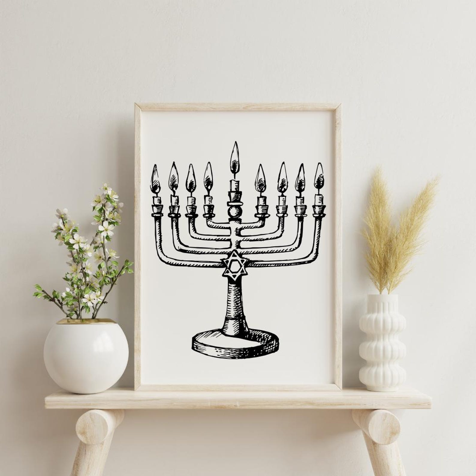 Menorah SVG Bundle, Menorah Cut Files for Cricut, Menorah Vector ...