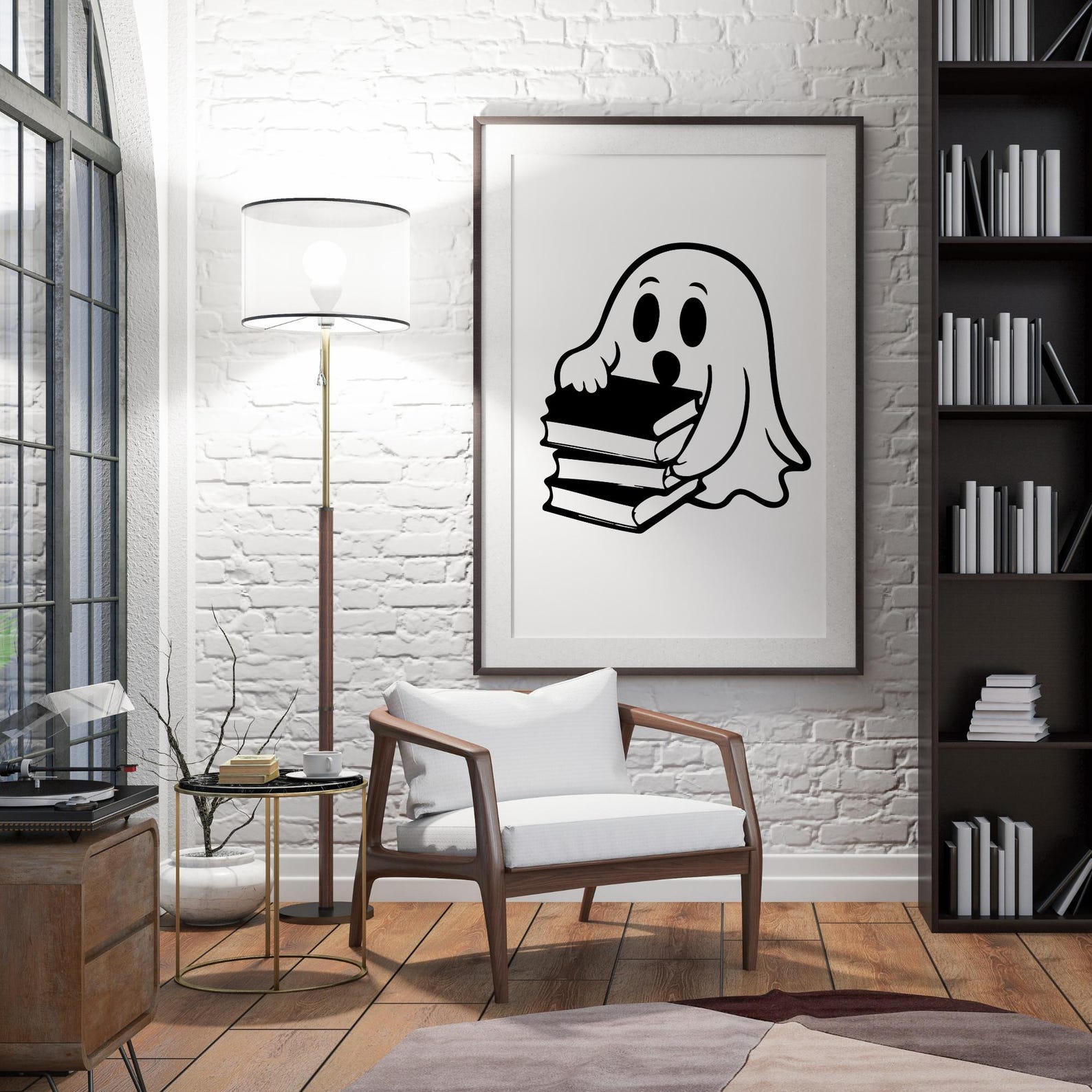 Ghost Reading Book Svg, Ghost Reading Book Outline, Bookish Ghost Svg ...