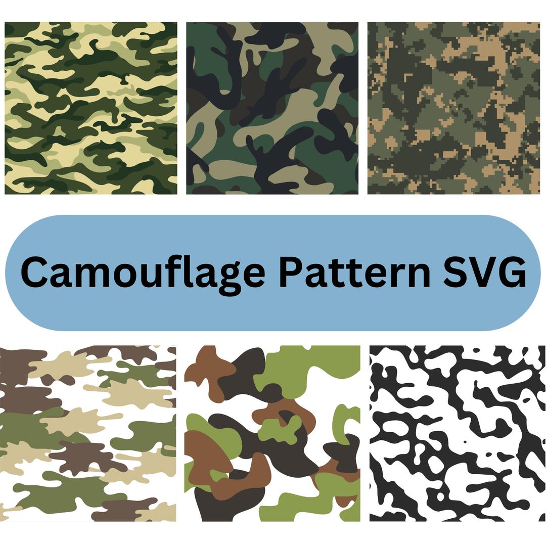 Camouflage Pattern SVG, Military Pattern SVG, Camoflage Designs, Camo ...
