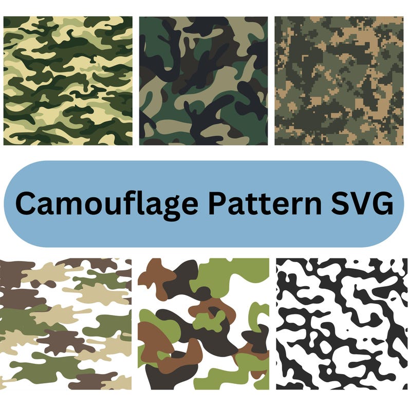 Camouflage Pattern SVG, Military Pattern SVG, Camoflage Designs, Camo ...