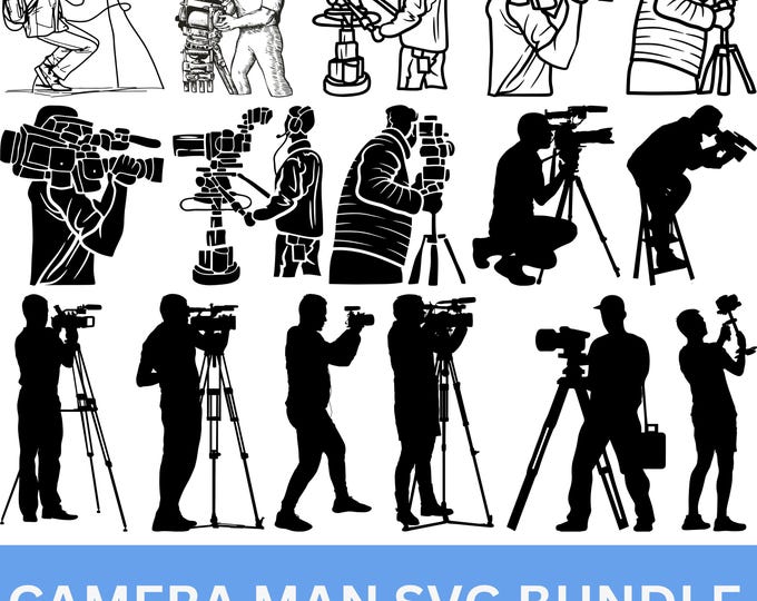 Camera SVG Bundle, Camera Clipart, Camera Silhouette, Photography Svg ...