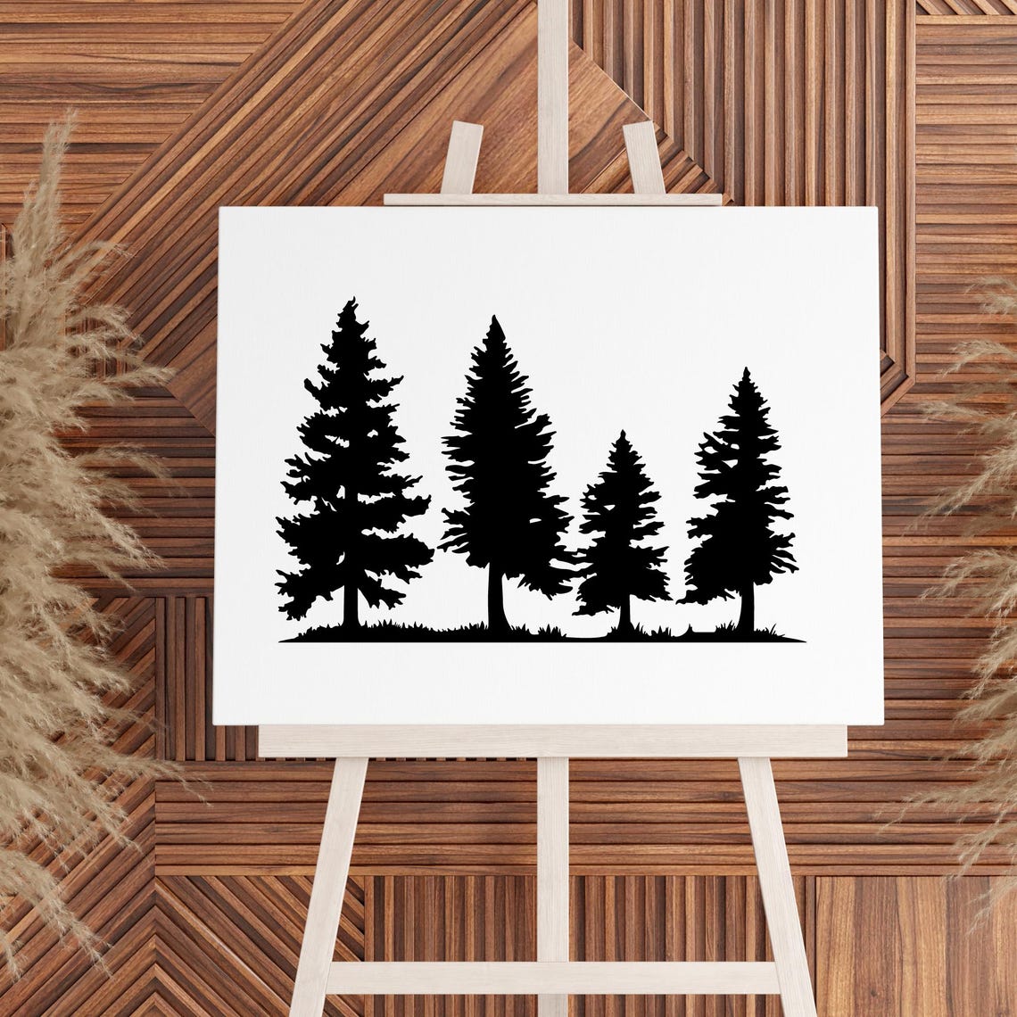 Pine Tree Silhouette Svg, Forest Tree Svg, Evergreen Trees Png, Pine ...