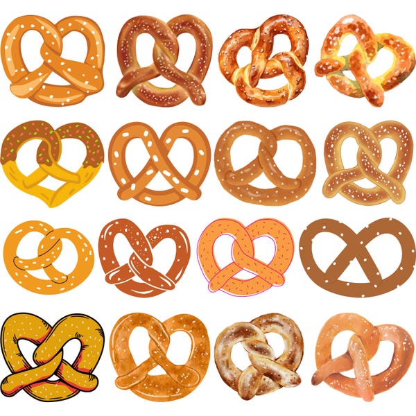 Pretzel Clipart - Etsy