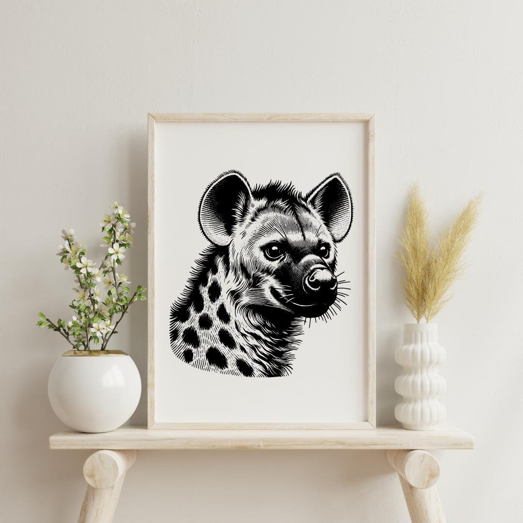 Hyena SVG Bundle, Black Hyenas Vector Set, Wild Animal Design, Hyena ...