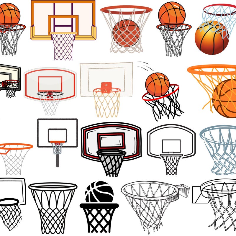 Basketball Net Svg - Etsy