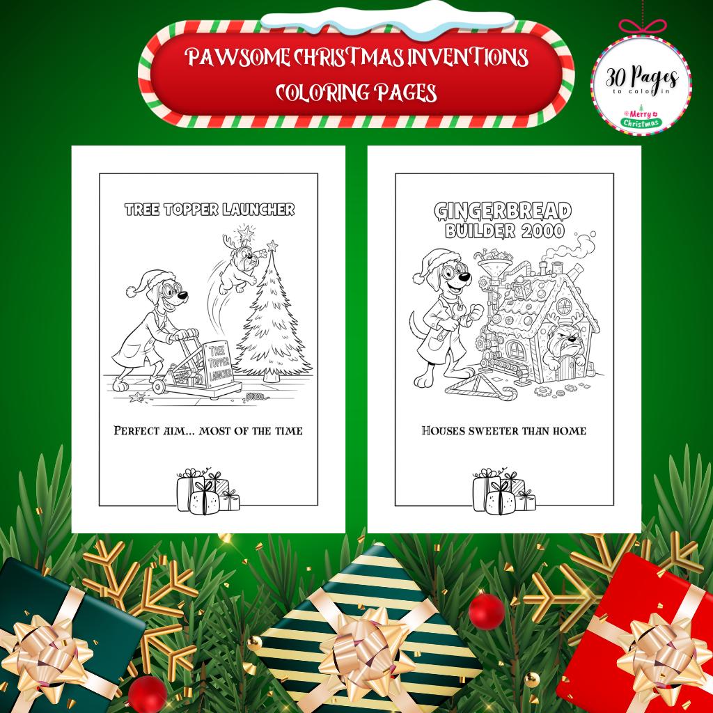 Pawsome Christmas Coloring Pages: 30 Wacky Christmas Inventions ...