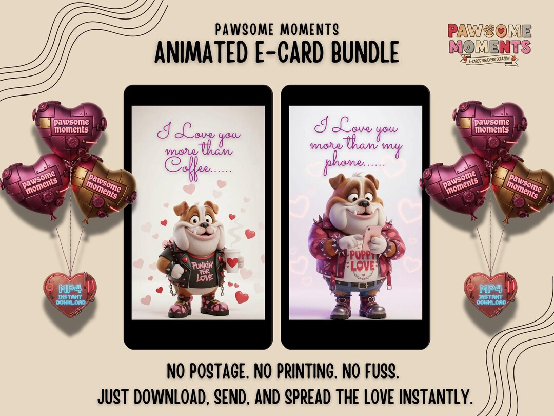 Funny Animated Love E-cards Bundle | Valentine's Day, Anniversaries ...