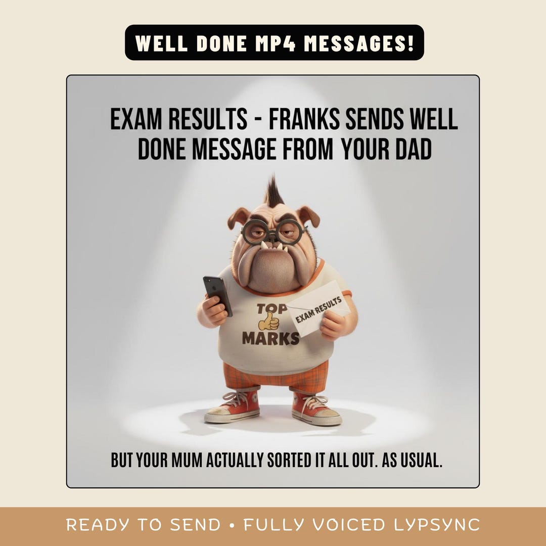 Funny Exam Results Video Message | Animated MP4 Ecard | Well Done Exam ...