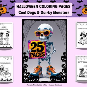 Funny Dog Coloring Pages: 25 Pawsome Halloween Printables (digital ...