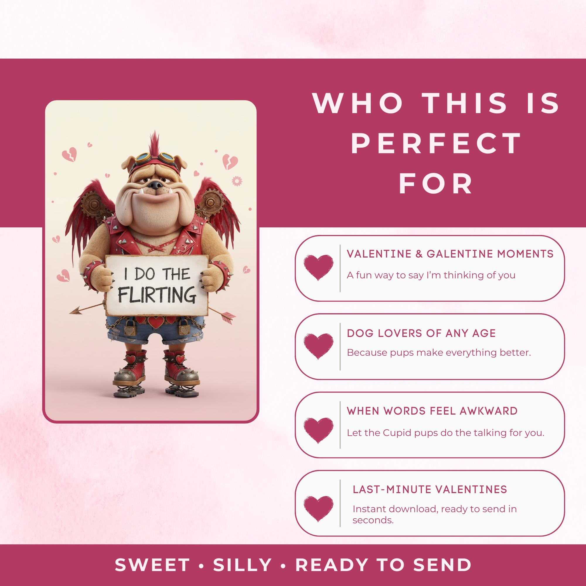 Cheeky Cupid Pups Valentine Messages | Funny Animated Dog Valentines ...