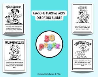 Dog Martial Arts Coloring Pages: 50 Fun Printables for Kids (PDF ...