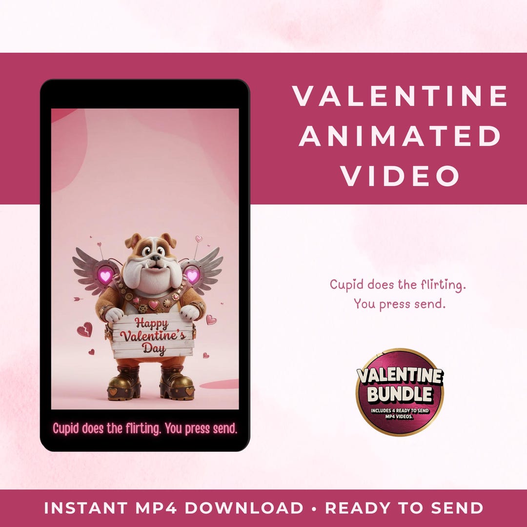 Cheeky Cupid Pups Valentine Messages | Funny Animated Dog Valentines ...