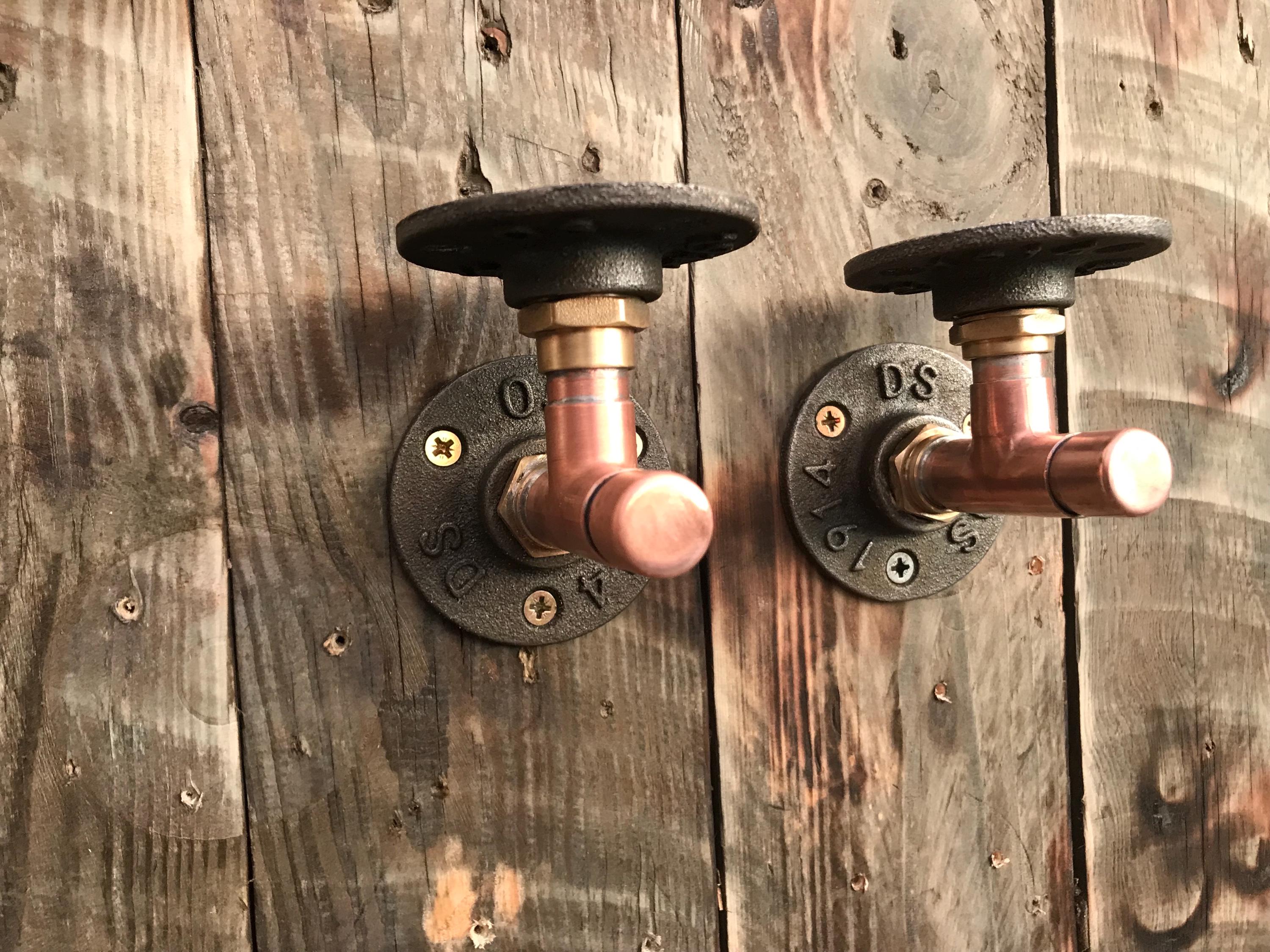 Various Handcrafted Cooper Pipe Shelf Brackets Homemade Bracket Bespoke ...