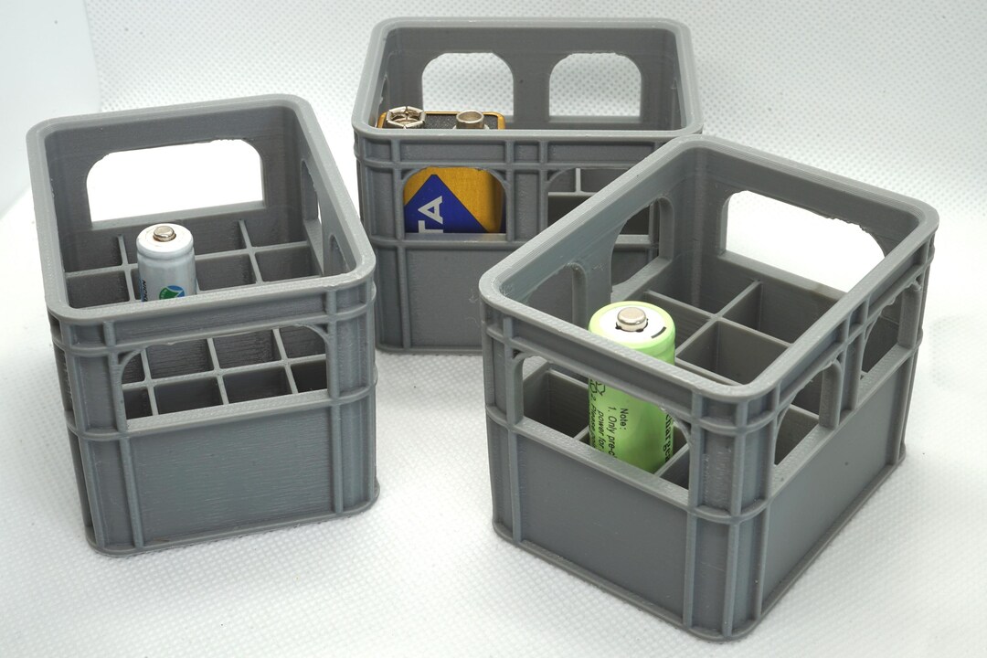 Battery Storage Milk Crate Food Crate Container Organiser AA AAA 9V ...