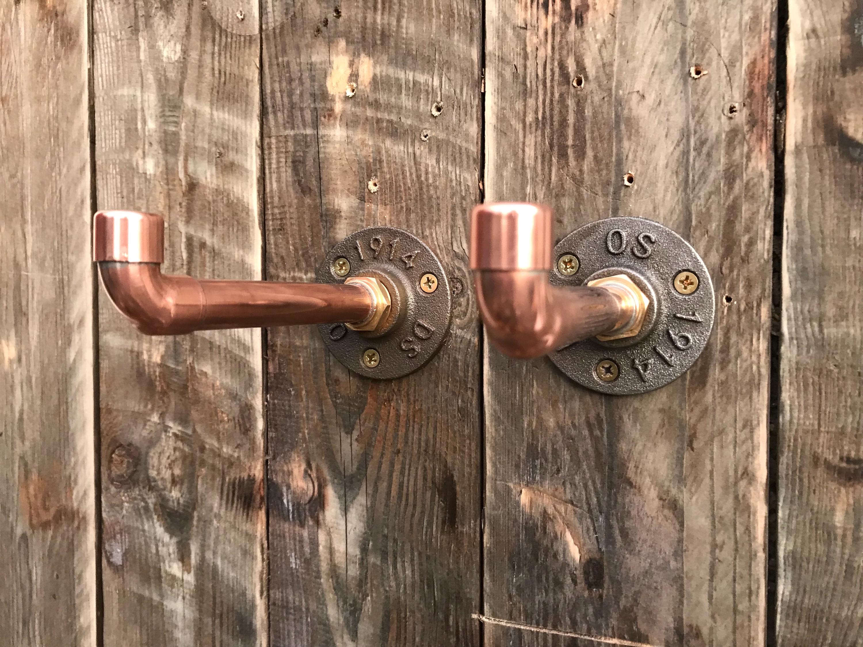 Various Handcrafted Cooper Pipe Shelf Brackets Homemade Bracket Bespoke ...