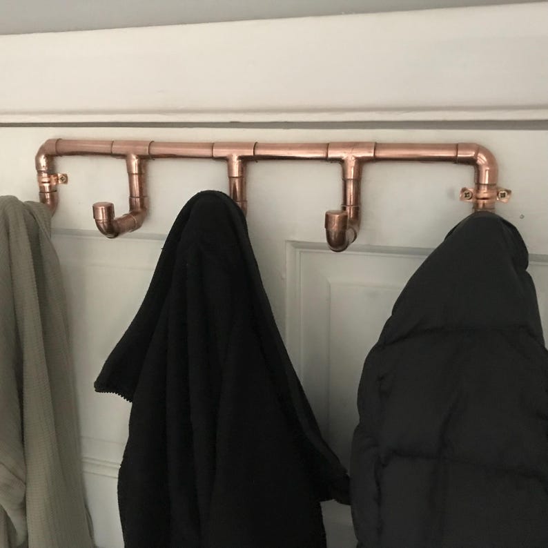 3 Triple Hooks Copper Pipe Coat Hooks Clothes Rack Bespoke Soldered ...